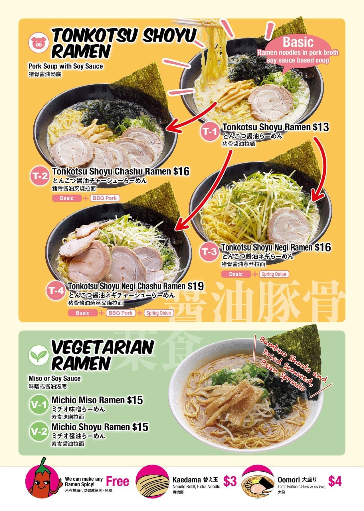 Menu at Ramen House MEN-ICHI restaurant, Auckland, Unit H/491 Pakuranga Rd