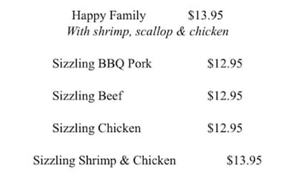 Menu at Wan Q Restaurant, Portland, NW Cornell Rd