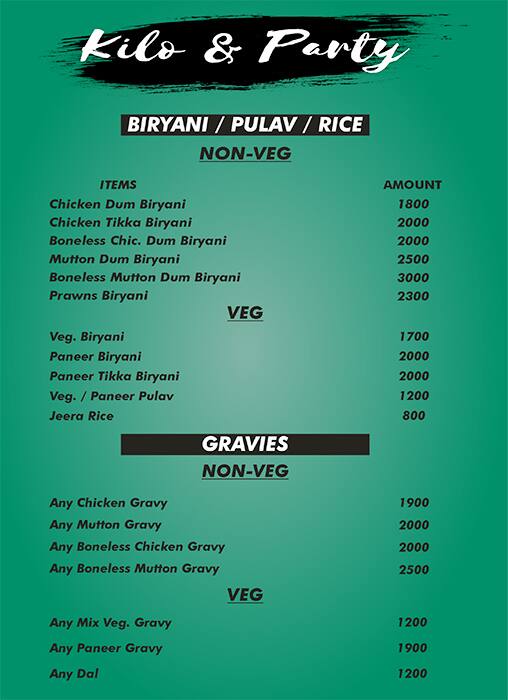 Menu at Biryani Barbeque Chinese By Borivali Biryani Centre, Mumbai