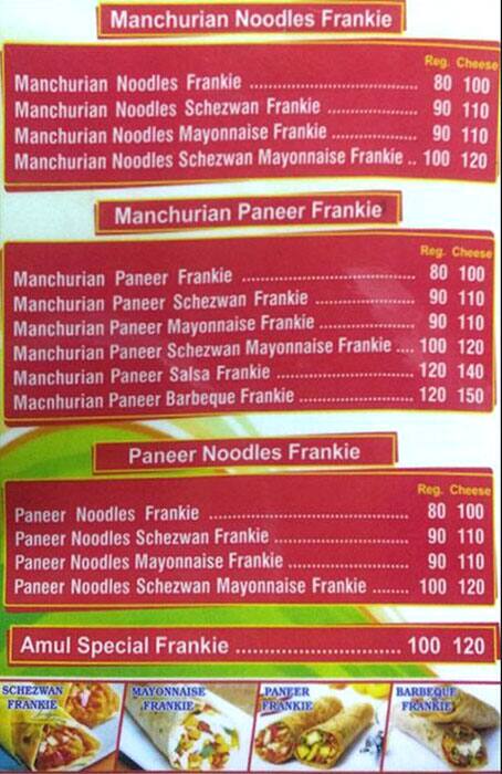 Menu at Kk frankie, Ahmedabad
