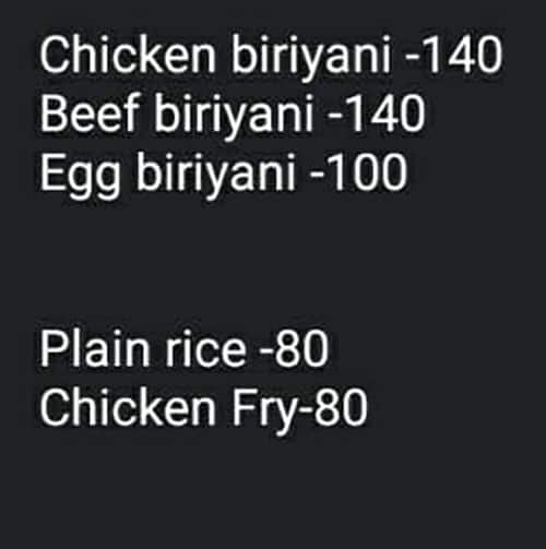 Menu at Thaal kitchen, Kochi, 6/862