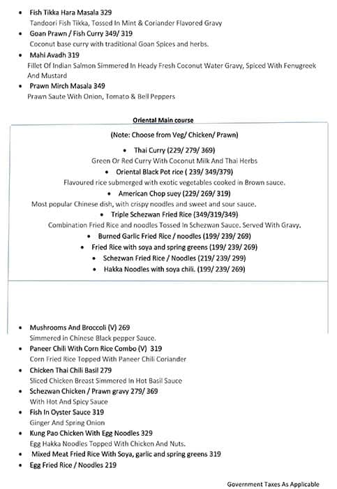 Menu at Thamboora Restaurant, Salem
