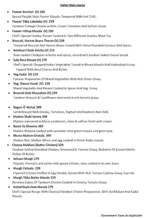 Menu at Thamboora Restaurant, Salem