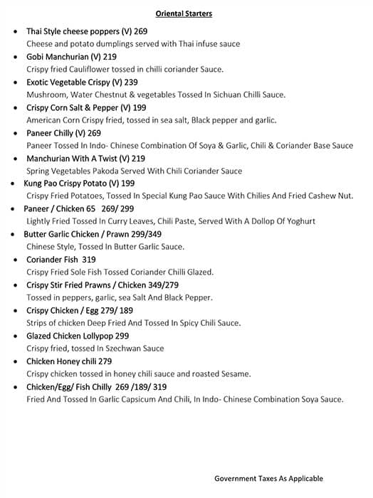 Menu at Thamboora Restaurant, Salem