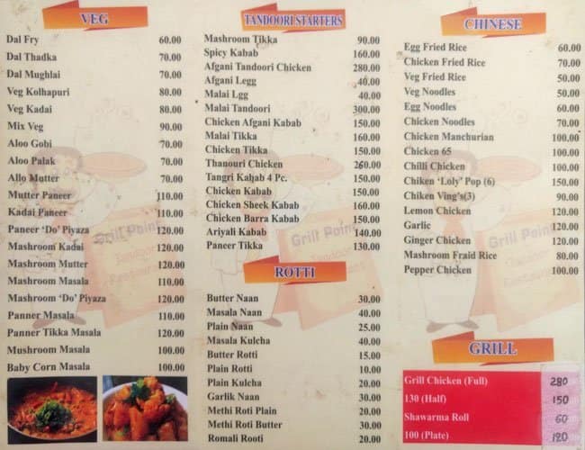Grill Point Menu, Menu for Grill Point, Whitefield, Bangalore - Zomato