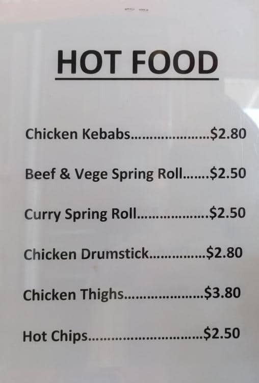 Menu at Highland Park Bakery, Auckland, 6/20 Dunrobin Pl