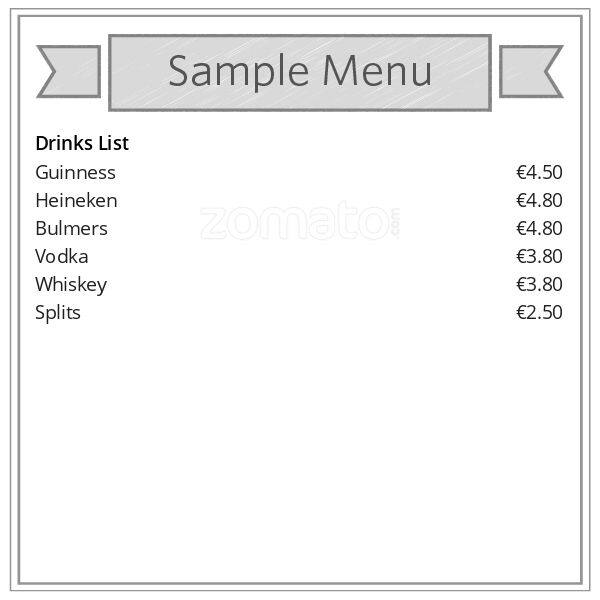 Menu at Racecourse Inn pub & bar, Dublin, Racecourse Inn Racecourse ...