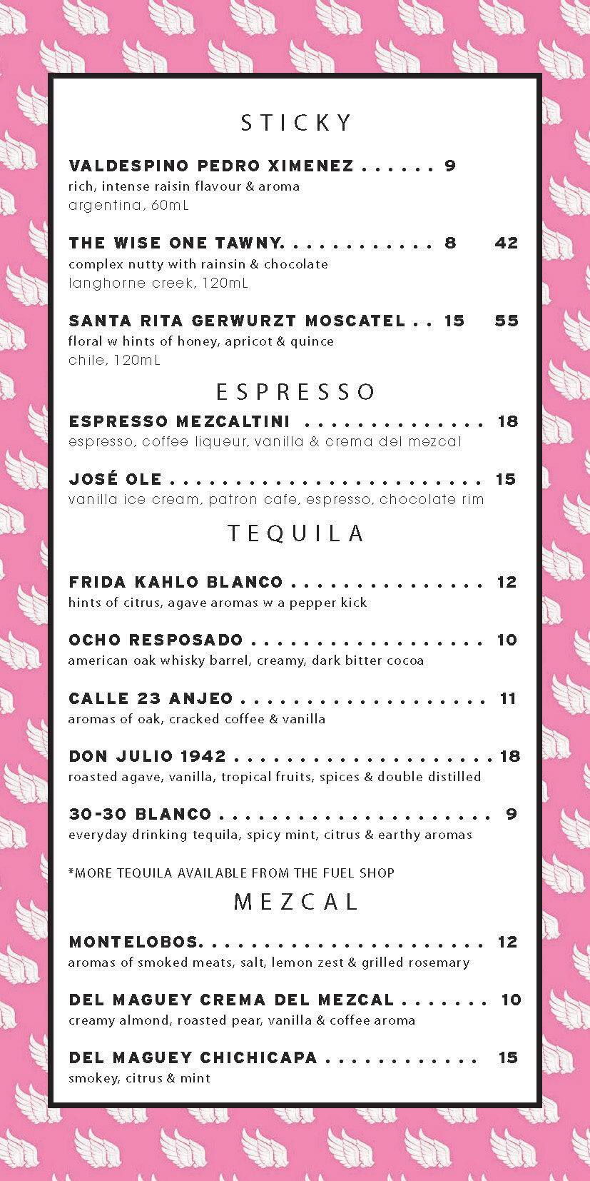 Menu at Hispanic Mechanic restaurant, Frewville
