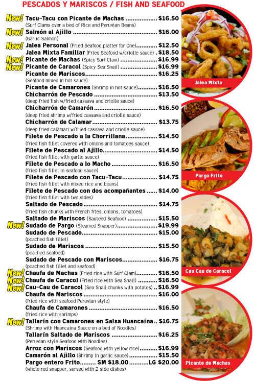 Carta del restaurante El Tumi De Oro, Miami Beach