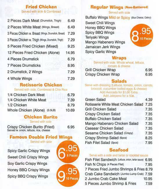Chix & Wings Menu, Menu for Chix & Wings, Washington Square West ... Chix & Wings Menu, Menu for Chix & Wings, Washington Square West ...