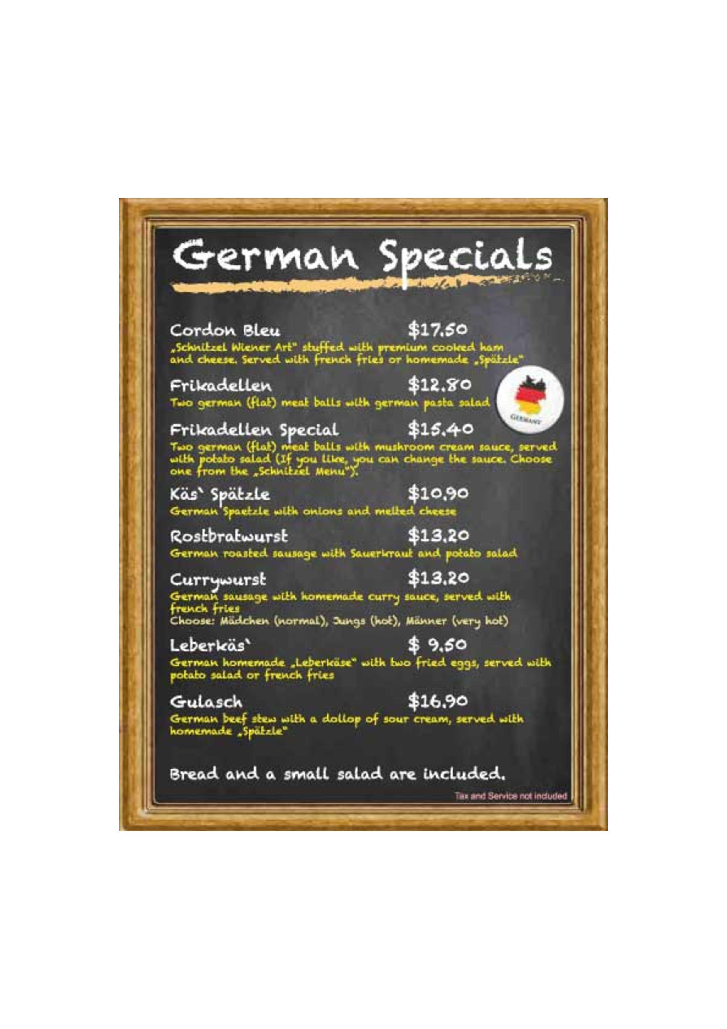 Menu at Schnitzel & More restaurant, Niceville