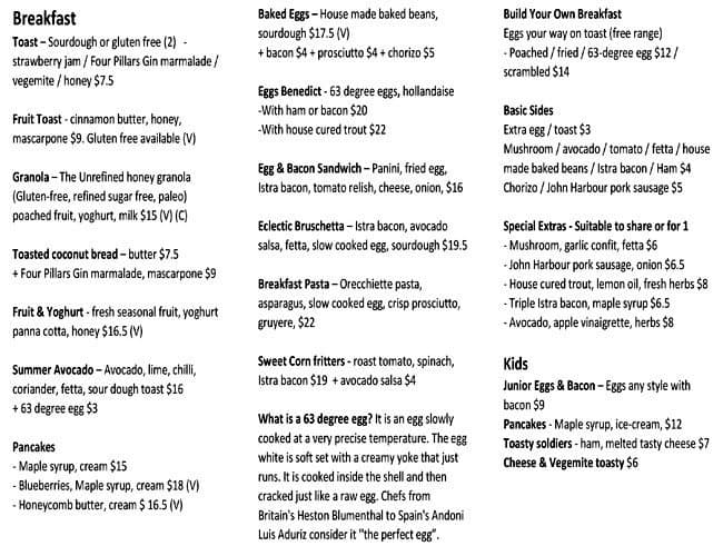 Menu at Eclectic Tastes cafe, Lake Wendouree, 2 Burnbank St