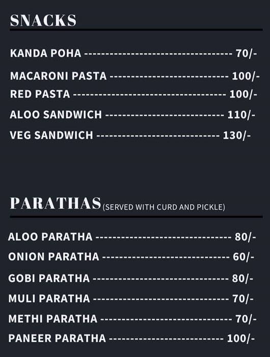 Menu of Saadi Rasoi, Kharghar, Navi Mumbai