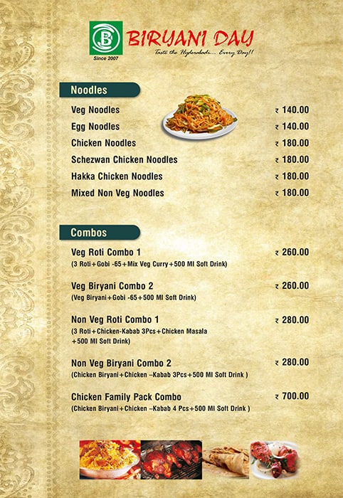 Menu at Biryani Day - Since 2007, Bengaluru