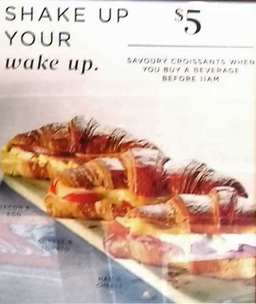 Carta del café Starbucks 295 Swanston St, Melbourne, 295 Swanston St