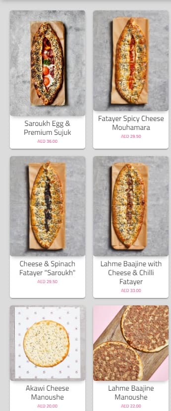 Menu of Ka’ak Al Manara Bakery & Cafe, Jumeirah 2, Dubai