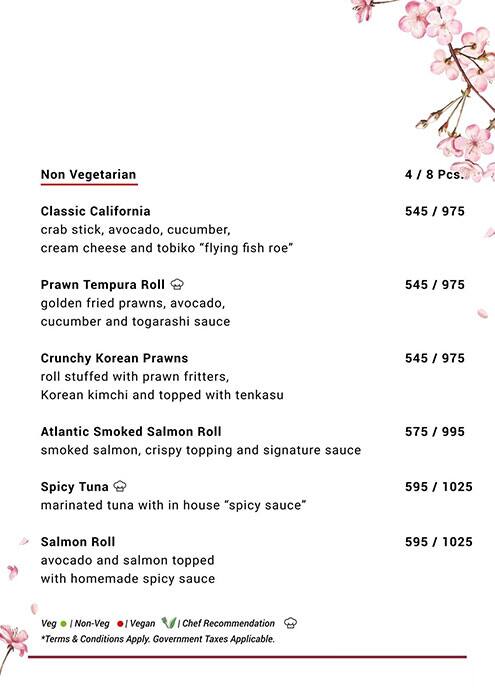 Menu at Yazu - Pan Asian Supper Club, Mumbai