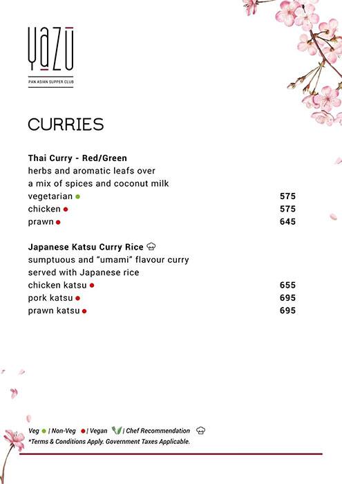 Menu at Yazu - Pan Asian Supper Club, Mumbai
