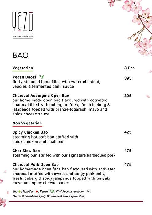 Menu at Yazu - Pan Asian Supper Club, Mumbai