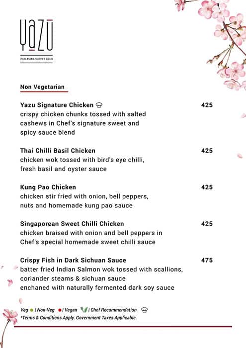Menu at Yazu - Pan Asian Supper Club, Mumbai