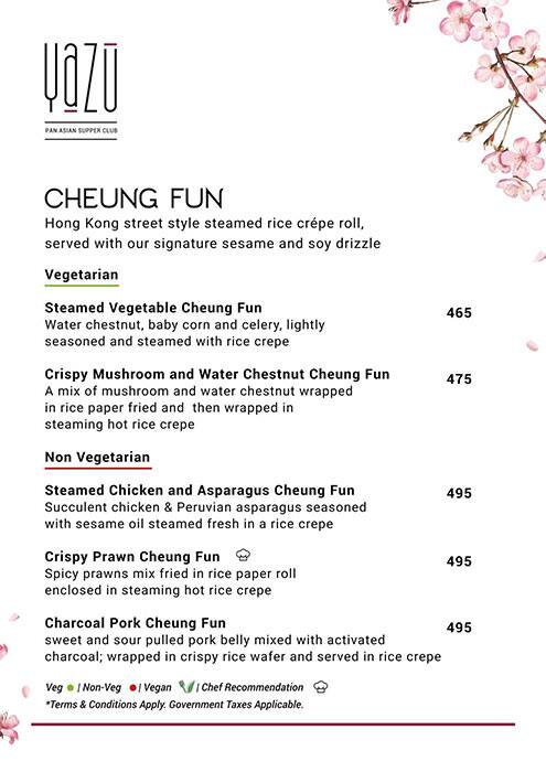 Menu at Yazu - Pan Asian Supper Club, Mumbai