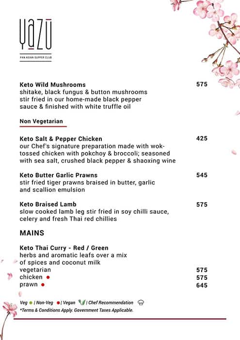 Menu at Yazu - Pan Asian Supper Club, Mumbai