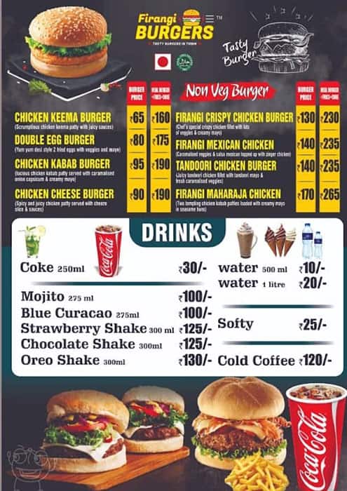 Menu at Firangi Burgers Thane, Thane