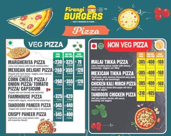 Menu at Firangi Burgers Thane, Thane