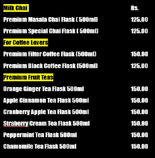 Menu at CHAI BISCOOT, Chennai