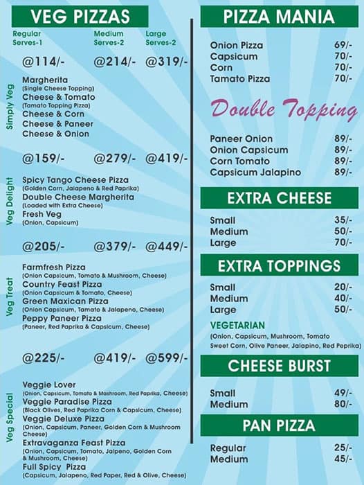 Menu of New Pizza Point, Gamma 1, Greater Noida