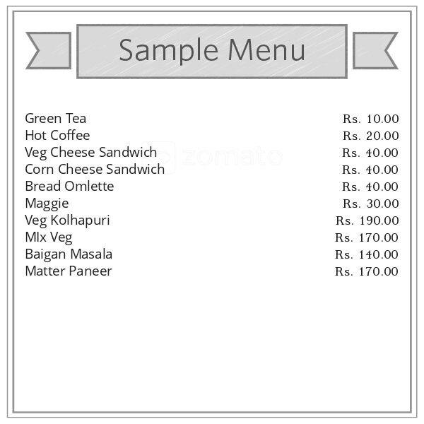 Menu of Cafe @ Village, Pawna, Pune