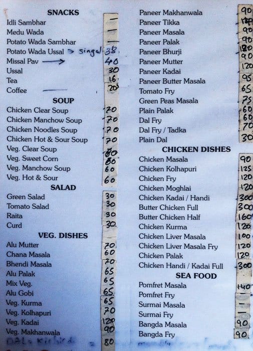 Menu at Om sai ram lunch home, Mumbai, 4V28+H4J
