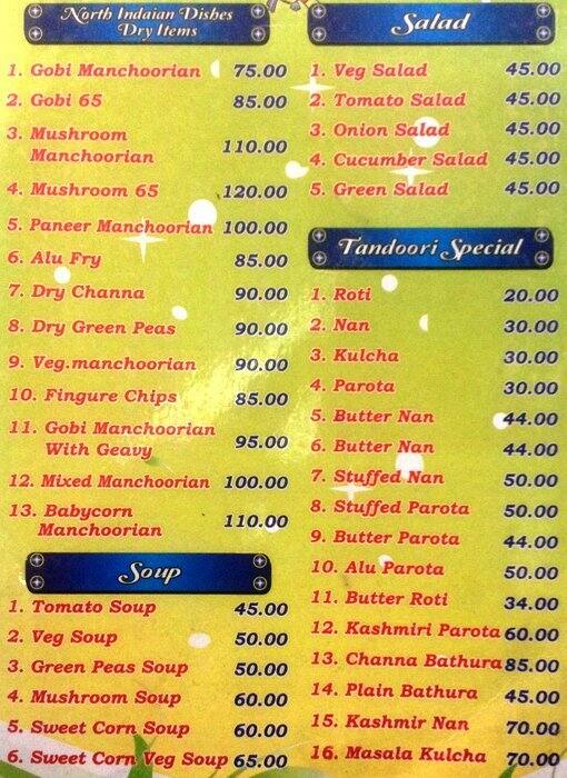 Swagath Restaurant Menu, Menu for Swagath Restaurant, Majestic ...