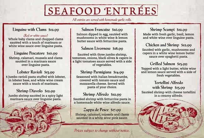 Menu at Adriatic Cafe Italian Grill, Jersey Village, Northwest Fwy