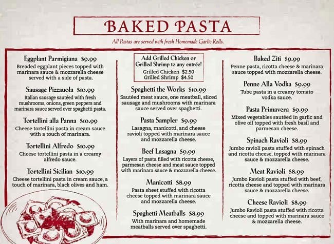 Menu at Adriatic Cafe Italian Grill, Jersey Village, Northwest Fwy