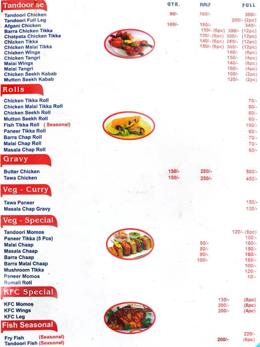 Menu of Grill Junction, Lajpat Nagar 1, New Delhi