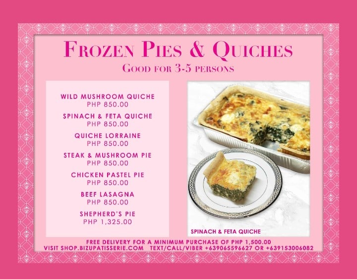 Menu at Bizu desserts, Makati, Powerplant Mall