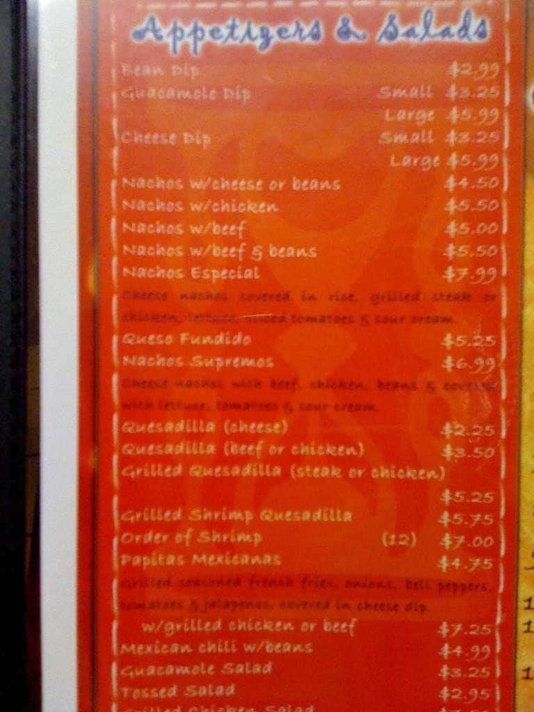 Menu at Las Maracas desserts, Hendersonville, Gallatin Pike S