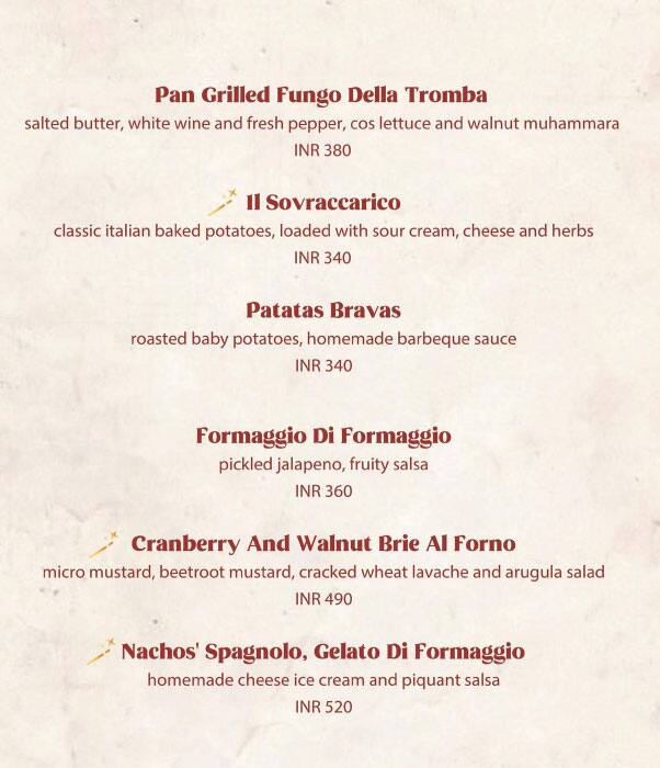 Menu of La Magia, Koregaon Park, Pune