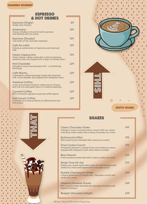 Menu of This & That Cafe, Mayur Vihar Phase 1, New Delhi