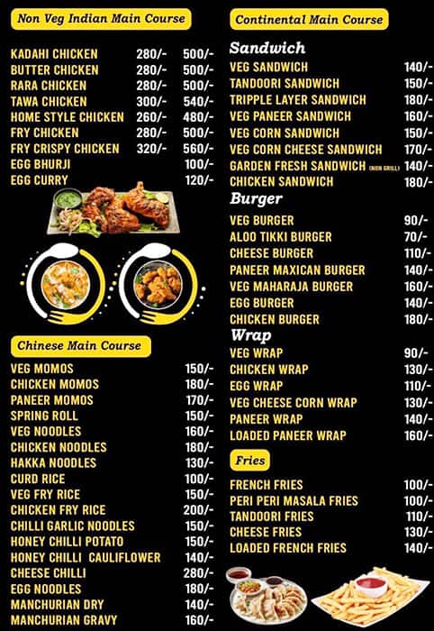 Menu of Cloud 9 Cafe & Restro, Gillco Valley, Mohali