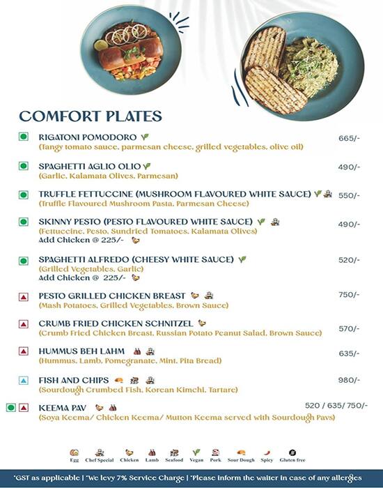 Menu of Sir Dough Bakehouse Cafe, Sector 5, Panchkula