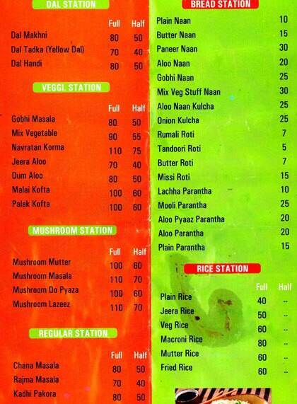 Menu at Veg Station, Noida