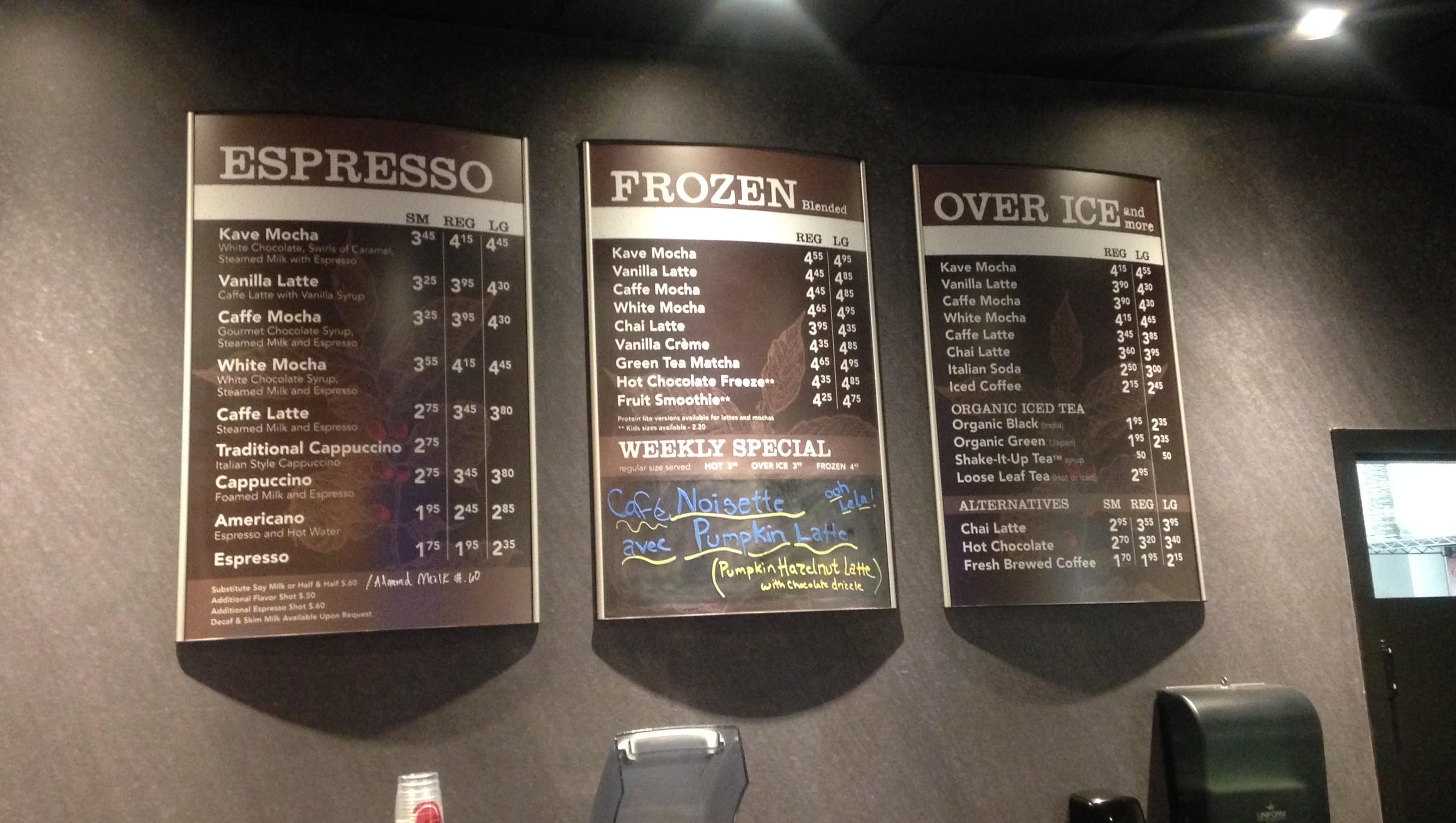 Menu at Kave Coffee Bar, Barberton