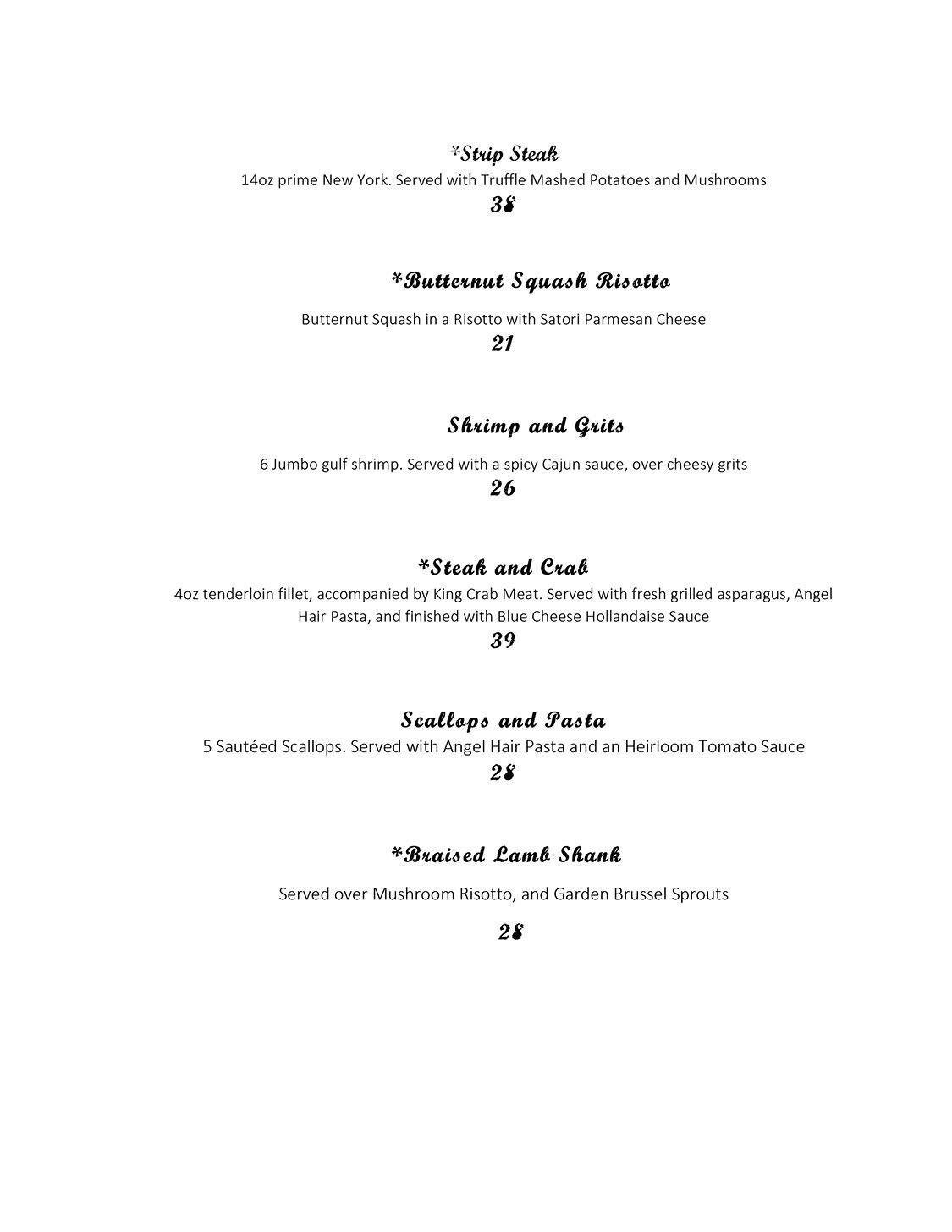 Menu at nines AMERICAN BISTRO pub & bar, Mequon