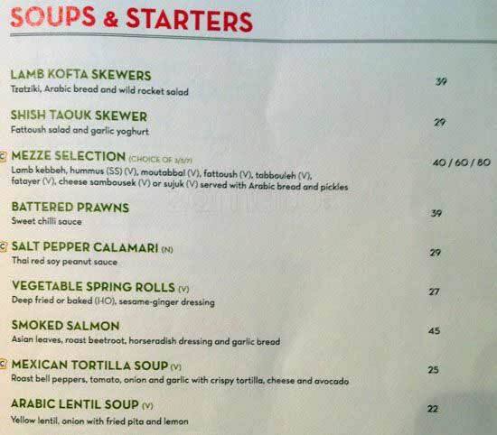 Nuevo - Premier Inn Menu, Menu for Nuevo - Premier Inn, Embassies ...