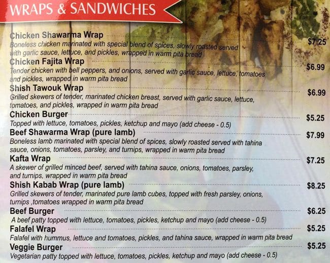 Menu at Cook's Door Bbq & Grill, Oakville