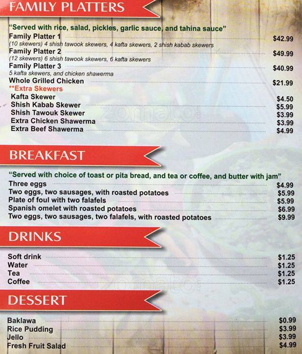 Menu at Cook's Door Bbq & Grill, Oakville