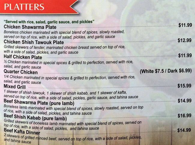 Menu at Cook's Door Bbq & Grill, Oakville