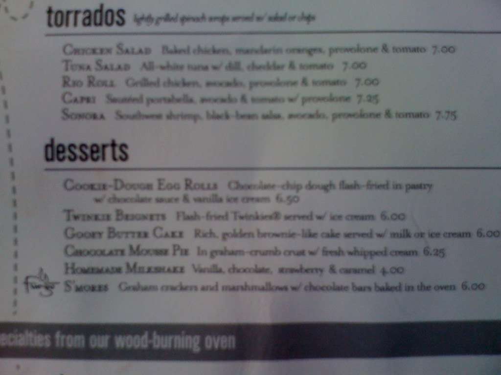 Menu at Jackson's Bar & Bistro, Homewood